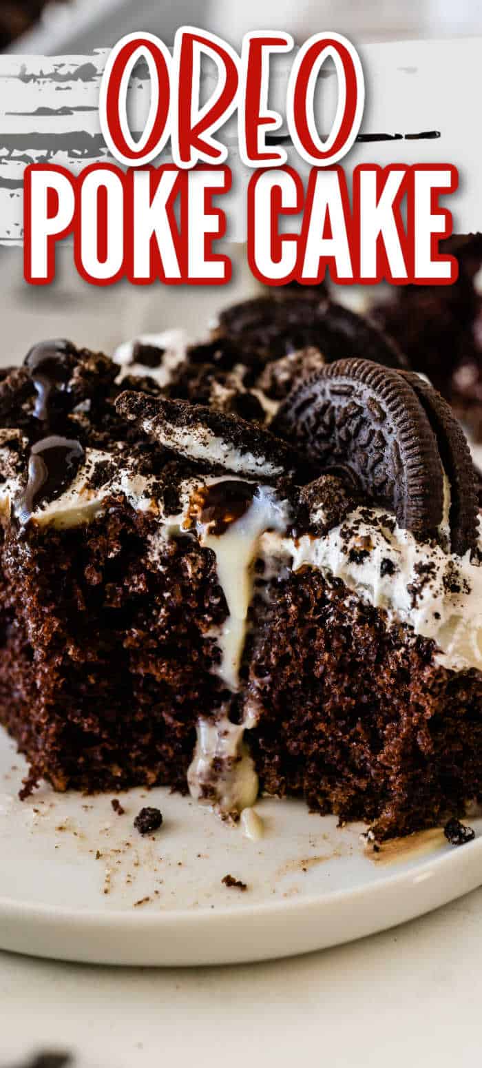 Delicious Oreo Poke Cake